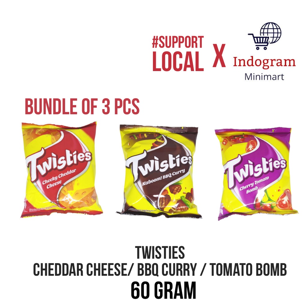 #SupportLocal (Bundle of 3 packets) Twisties Corn Snacks - BBQ Curry ...