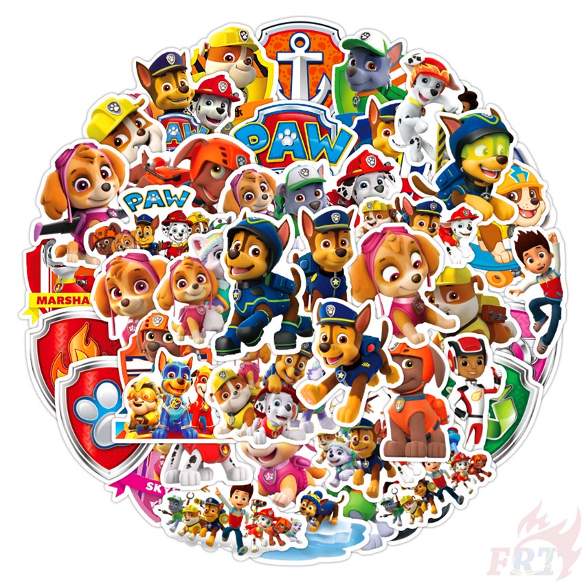50Pcs/Set PAW Patrol Series 01 Stickers Cartoon TV Shows DIY Fashion ...