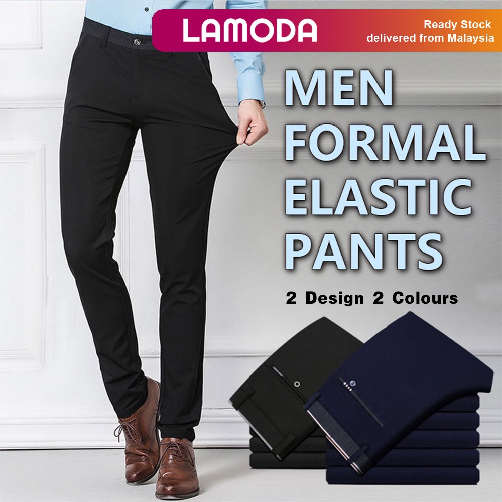 [28-40][Lamoda]WIN CEO Formal Pants Men Long Pants Elastic Smart Men ...