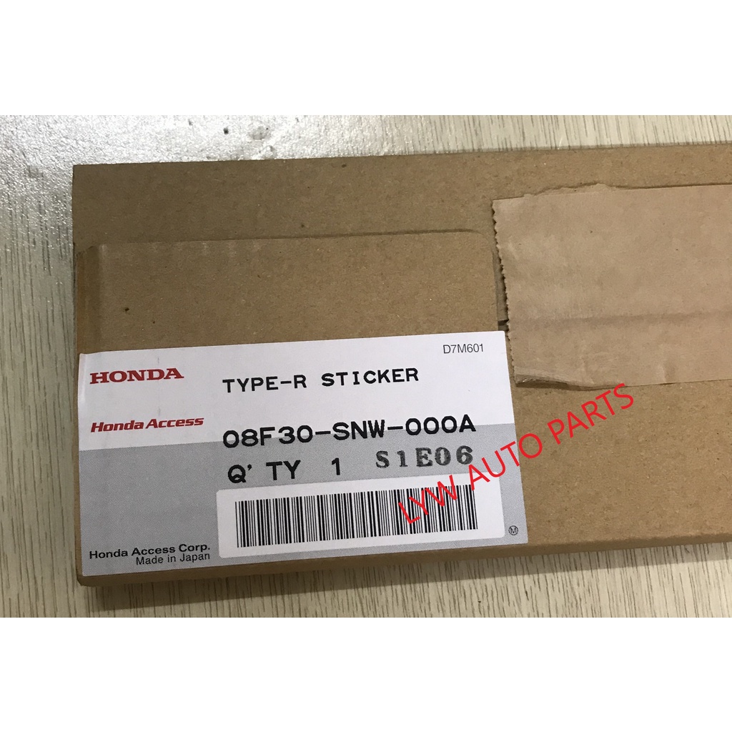 Honda Tyre-R Sticker Honda Civic FD2R Type R / Civic FK8 Turbo Type R ...