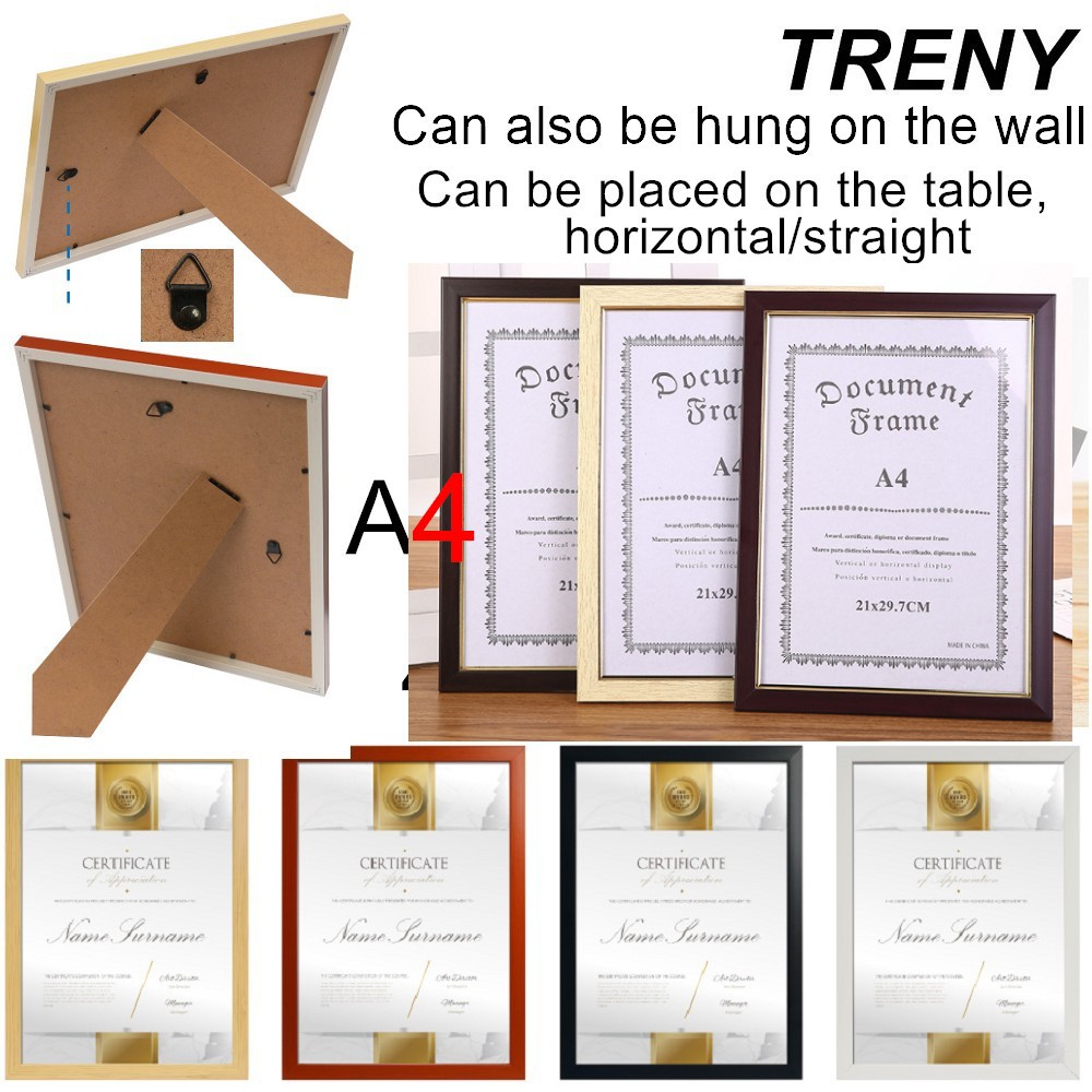 TRENY Ps2 series Photo A4 Certificate Poster Wall Hanging Frame ...