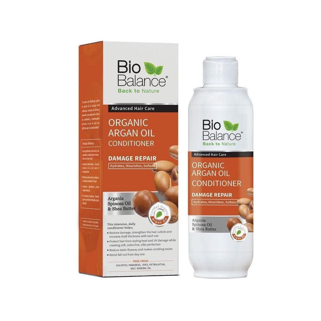 BIO BALANCE ORGANIC ARGAN OIL CONDITIONER DAMAGE REPAIR 330 ML | Shopee ...