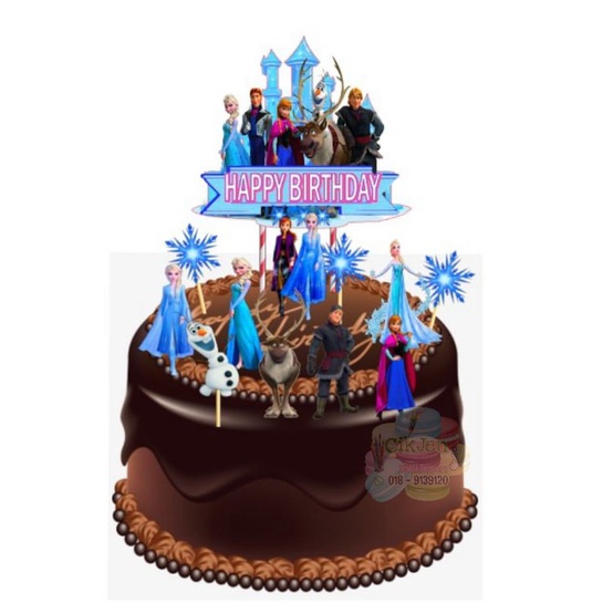 Frozen Cake Topper Set Custom A4 Size | Shopee Singapore