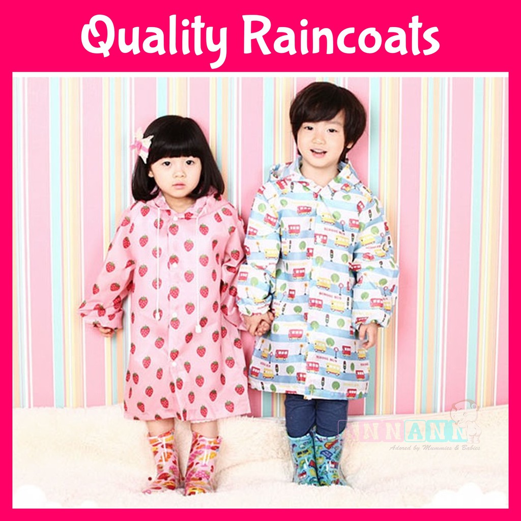 ★1-7y★Japan Premium Quality Children Kids Raincoat Rain Coat Poncho ...