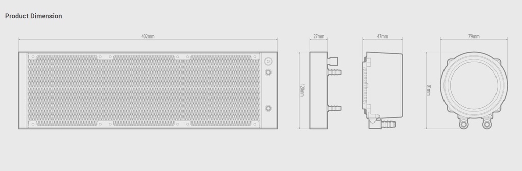 Deepcool Gammaxx L360 ARGB AIO, 360mm Radiator, ARGB XL Pure Copper CPU ...