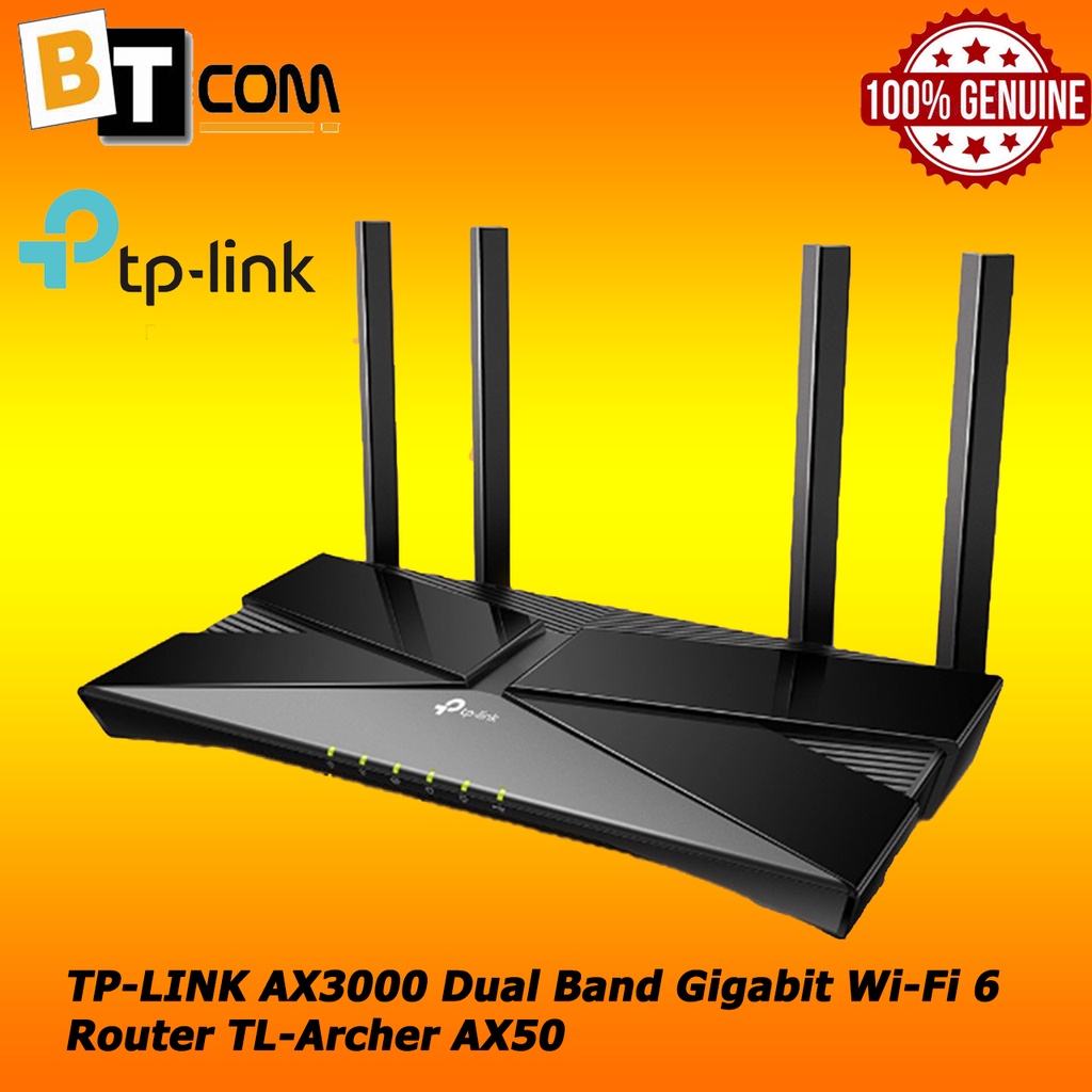 TP-LINK AX3000 Dual Band Gigabit Wi-Fi 6 Router TL-Archer AX50 | Shopee ...