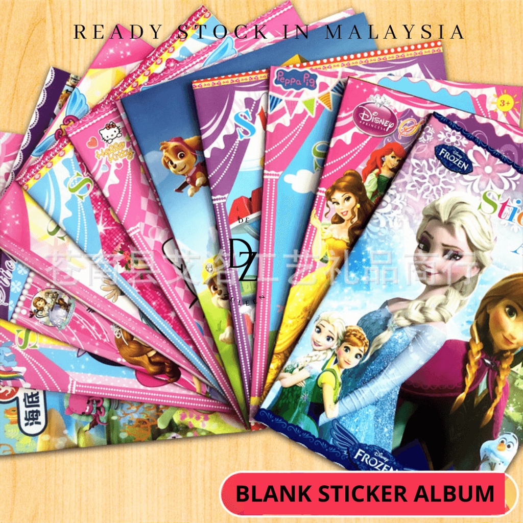 Blank Sticker Book Album / BUKU PELEKAT KANAK KANAK / Sticker Book ...