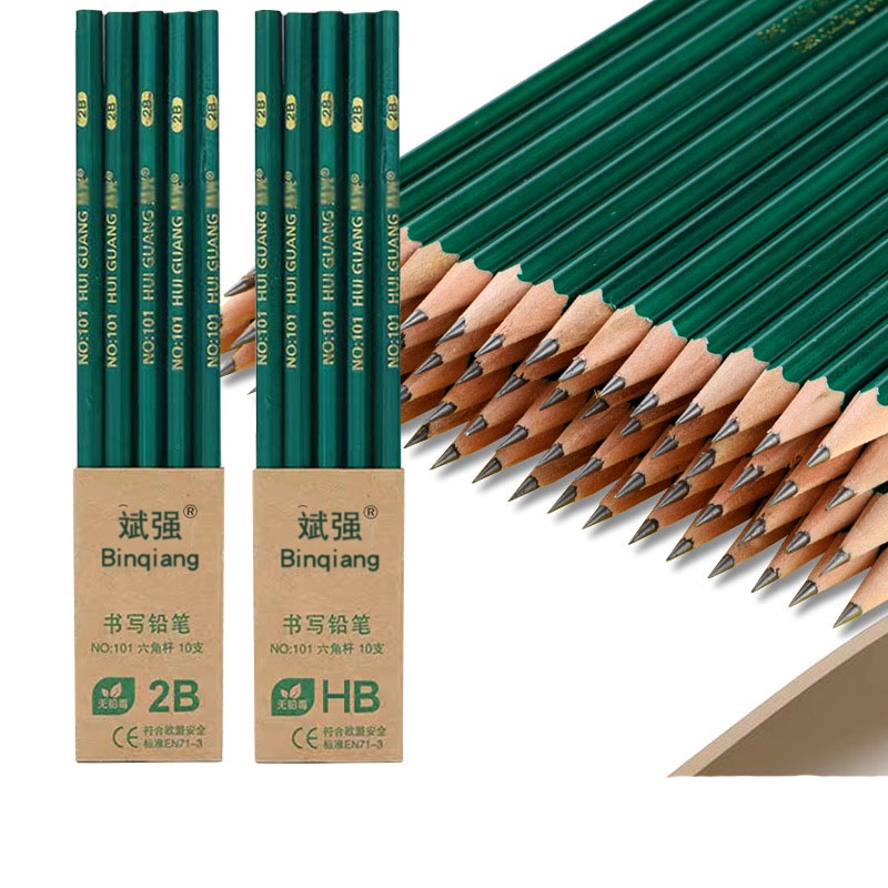 Ossayi 5Pcs Pencils HB 2B Wooden Pencil Office School Drawing Writing ...