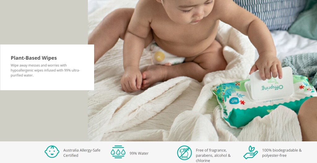 OFFSPRING Plant-Based Baby Wipes | Shopee Singapore