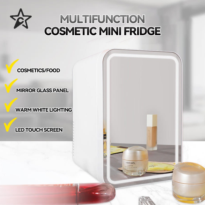 8L Mini Fridge Mirror Cosmetic Refrigerator Car Household Mini ...
