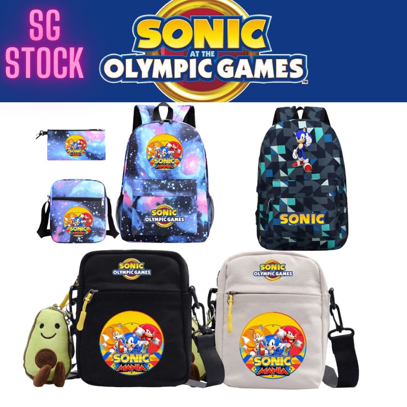 Sonic the hedgehog student bag backpack messenger crossbody bag for ...