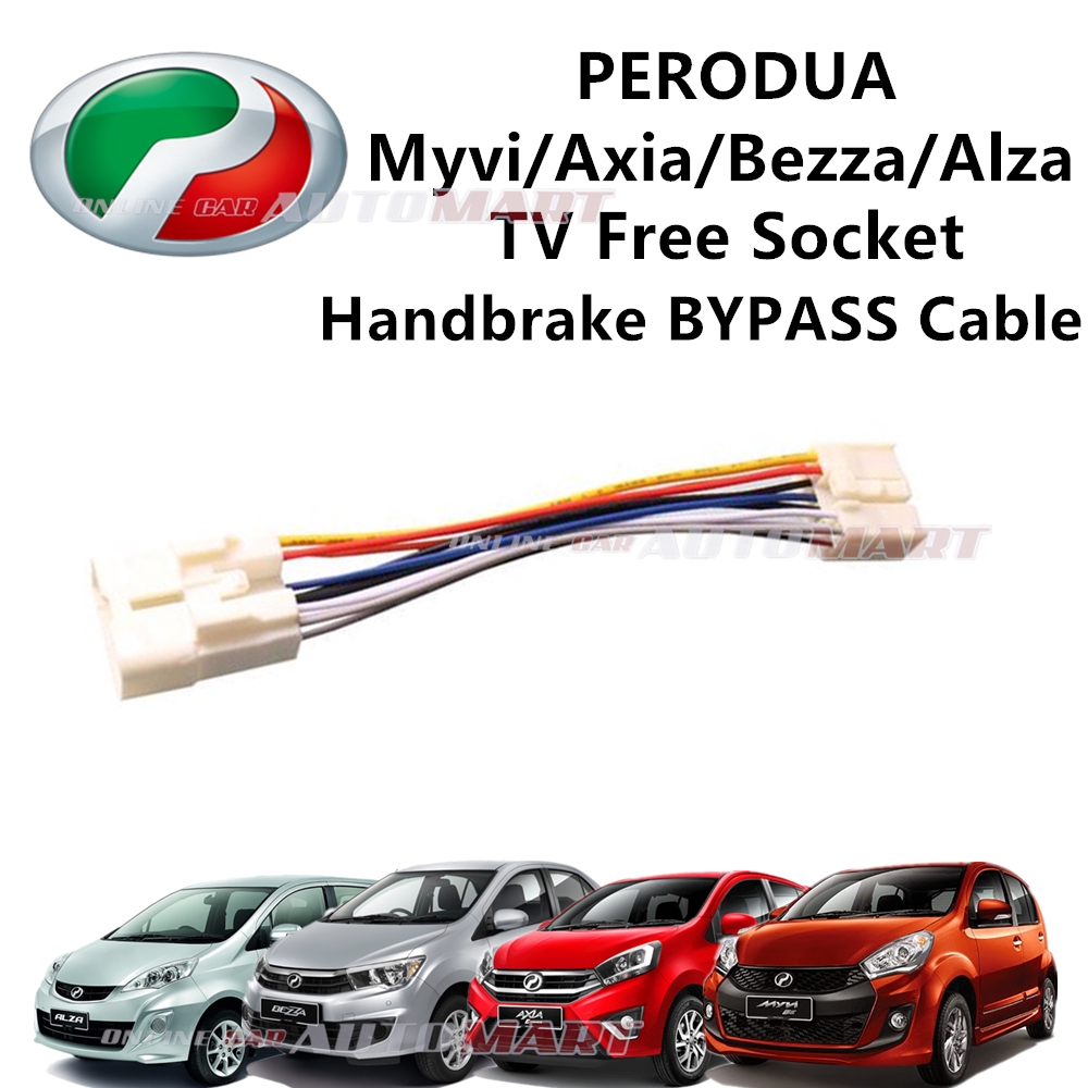 Perodua Axia/Alza/Bezza/Myvi Plug n Play handbrake ByPass Car DVD Video ...
