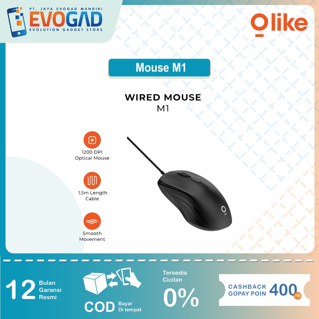 Olike Mouse M1 High Sensitivity Wired Optical Sensor 3m Official ...