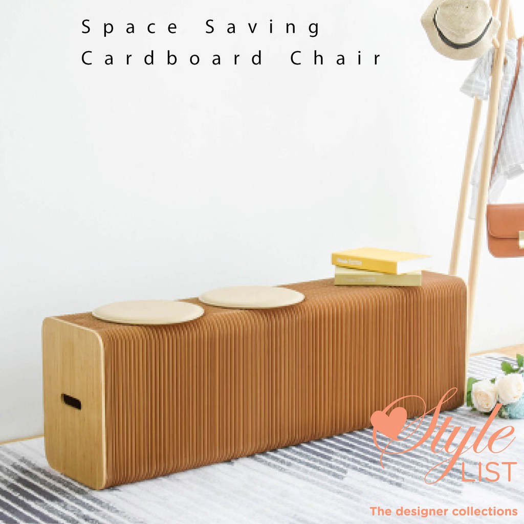 【Height 42cm, Length 120-150cm, 3 seats】Creative Folding Kraft Paper ...