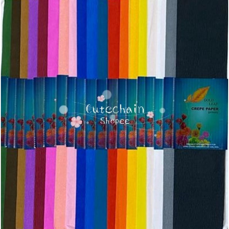 Gold Leaf Colorful Crepe Paper/Corn Paper/Egg Flower Paper (50CM X 75CM ...