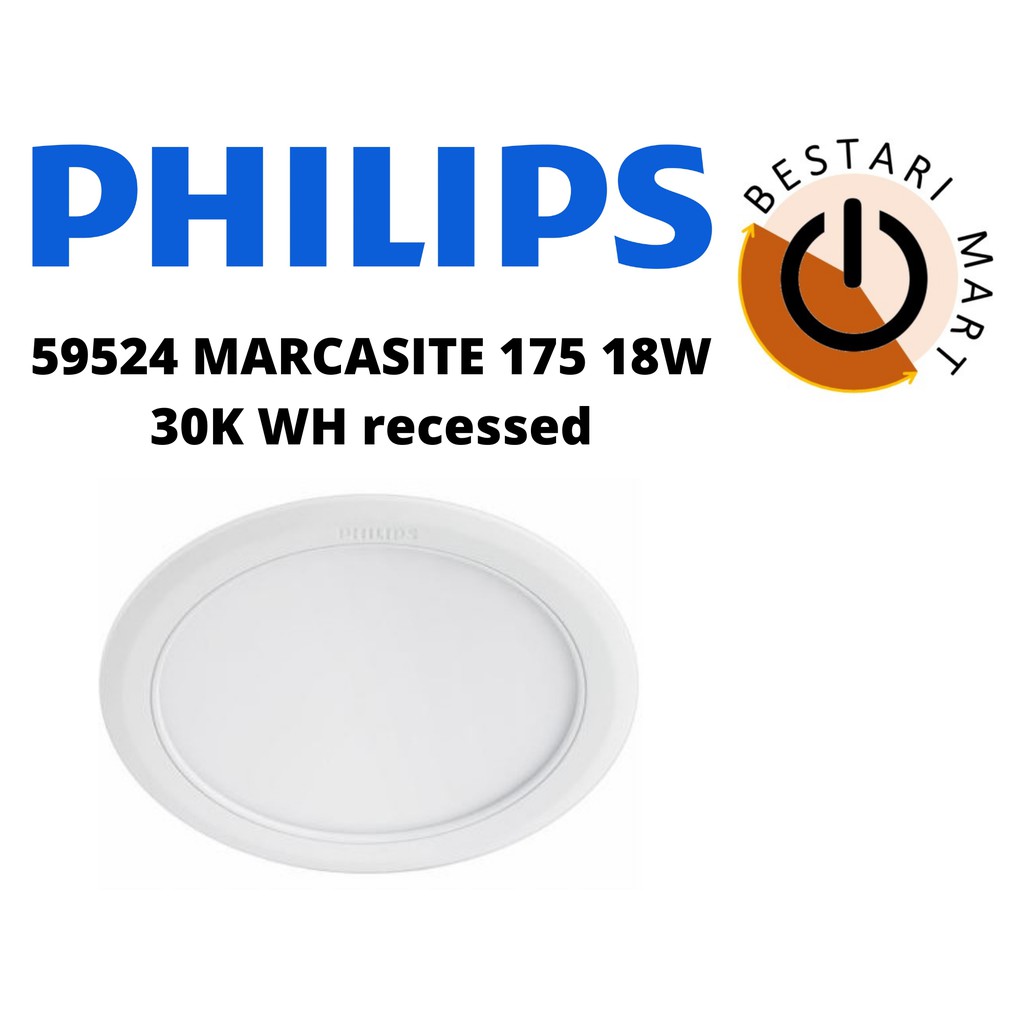 PHILIPS 59524 18W (3000K / 4000K / 65000K) -7" INCH LED MARCASITE ...