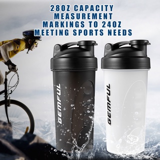 Gemful 700ml Shaker Bottle for Protein Mixes BPA-Free Leak Proof ...