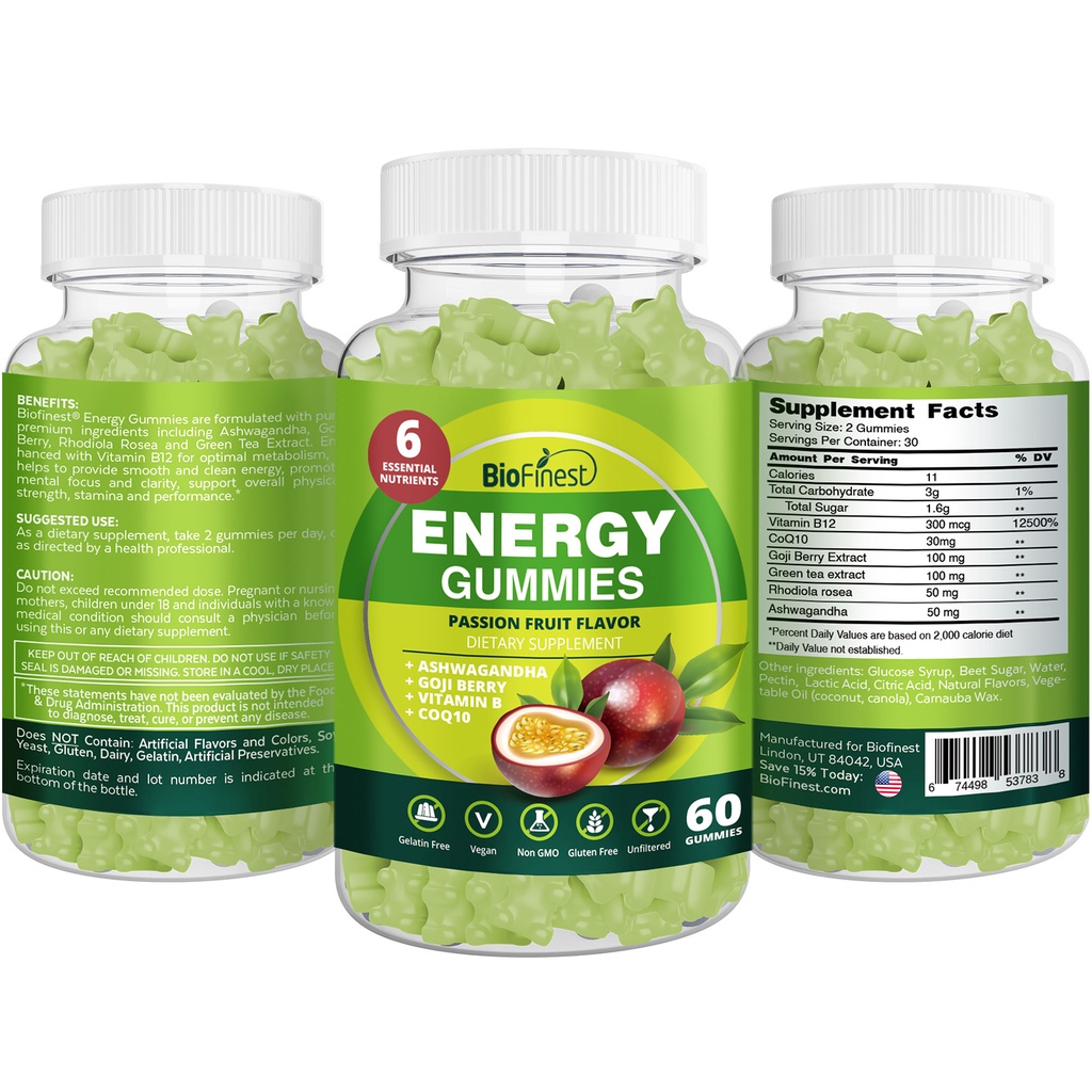 Biofinest Gummy Vitamin Supplement - Beauty Energy Sleep Metabolism Men ...