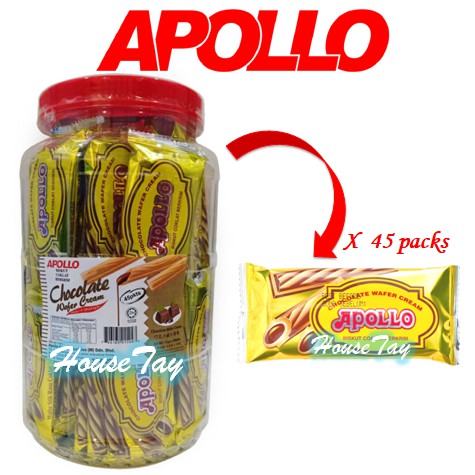 Apollo Stick Wafer Chocolate 1012 Bottle (45pcs x 11g) | Shopee Singapore