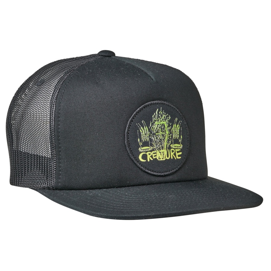 Creature Magic Hands Mesh Trucker High Profile Mens Hat ( Black ...