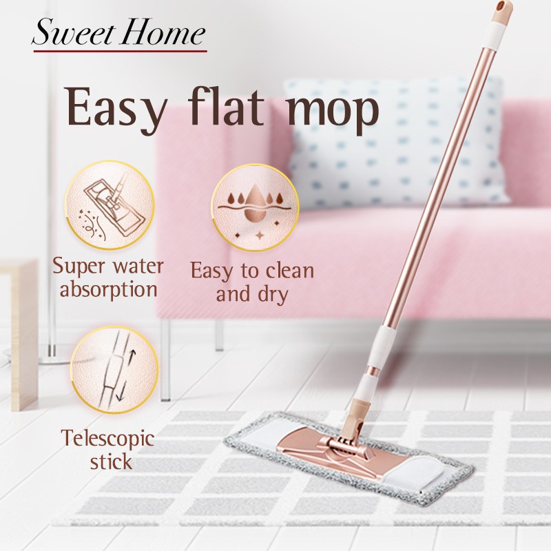 Farcent Easy Flat Mop Silver ion Antibacterial Fiber/Telescopic Mop ...