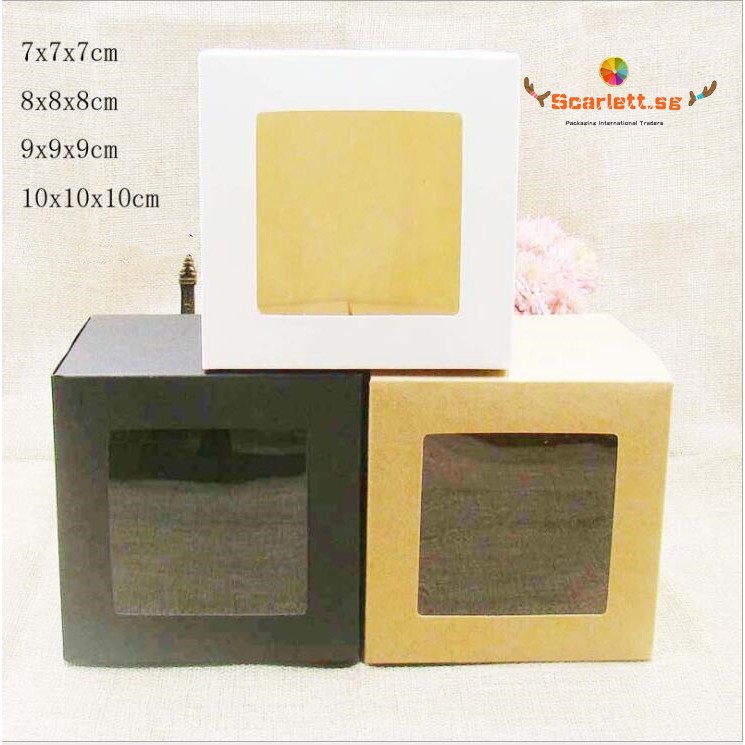 50pcs/lot (7*7*7cm/8*8*8cm/9*9*9cm/10*10*10cm) Square Cardboard Box ...