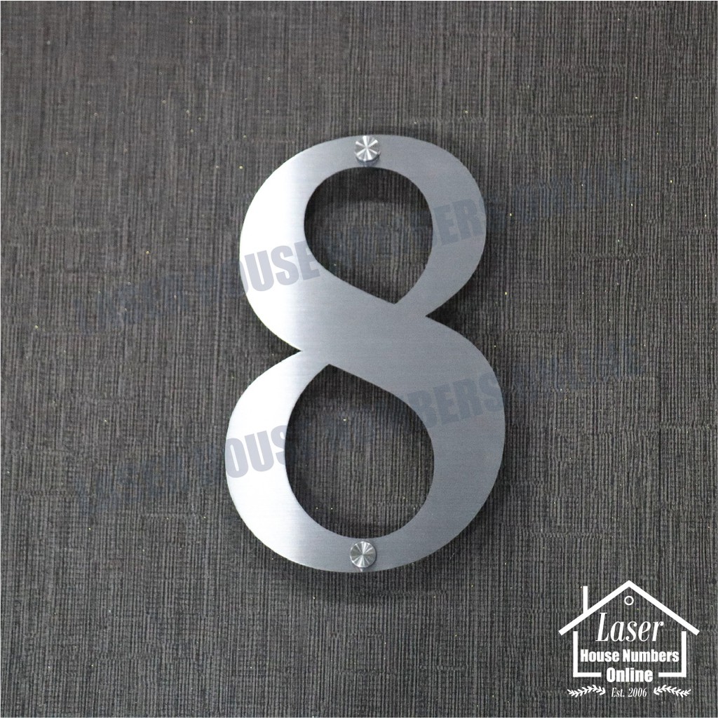 Stainless Steel 白钢 Laser House Number Plate Address Plate Modern Design ...