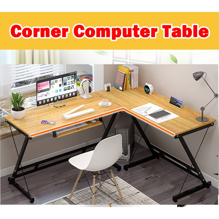 Type A Corner L Shape Computer Study Table/ local Stock | Shopee Singapore