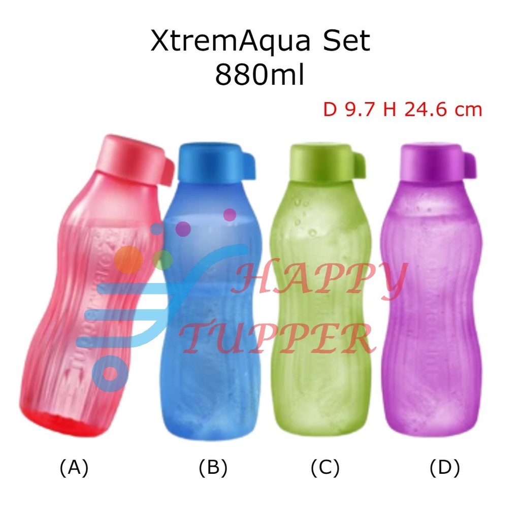 100% Authentic Tupperware Eco Water Bottle ★ BPA Free ★ Slim 310ml ★ Slim 500ml ★ XtremAqua ...