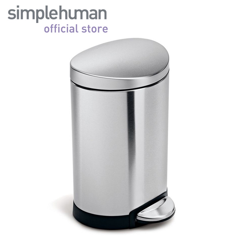simplehuman 6L Semi-Round Step Trash Bin | Shopee Singapore