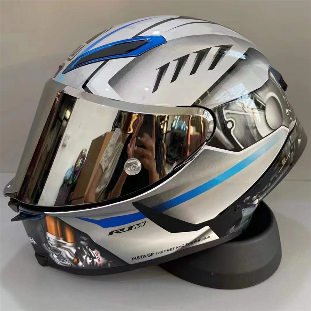 AGV Pista GP RR Silver Yama-ha Helmet Motorcycle Full Face Helmet ...