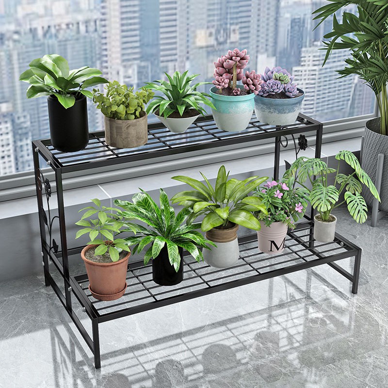 Anti-corrosion Iron Flower Rack Floor-to-ceiling Multi-storey Balcony ...