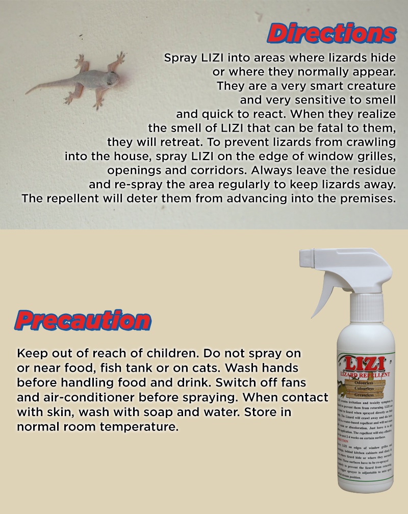 Benje's Lizi lizard repellent and killer 200ml (twin bundle) | Shopee ...