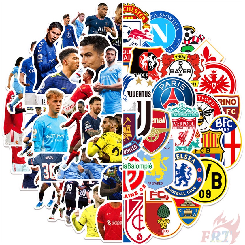 100Pcs/Set Football Club Logo & Superstar Series A Stickers DIY Fashion ...