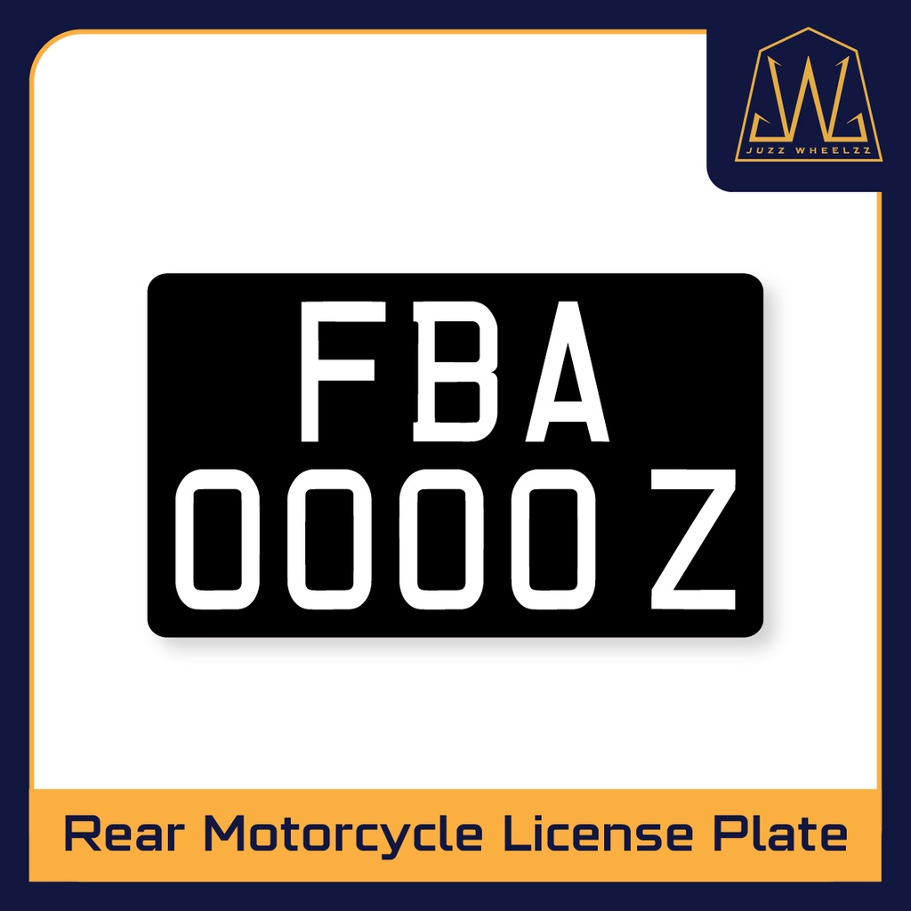 Motorcycle Rear Bike License Plate Number. Metal / Acrylic / Emboss ...