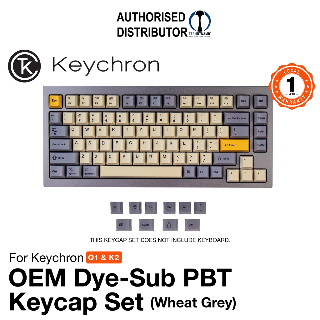 KEYCHRON OEM Dye-Sub PBT Keycap Set 137Key, V1 / V2 / Q1 / Q2 / K2 in ...