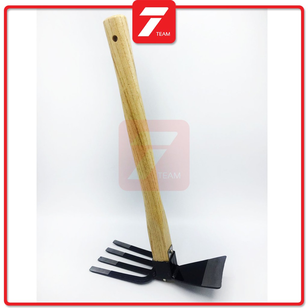 Two-way Wooden handle hoe Cangkul pemegang kayu dua hala | Shopee Singapore