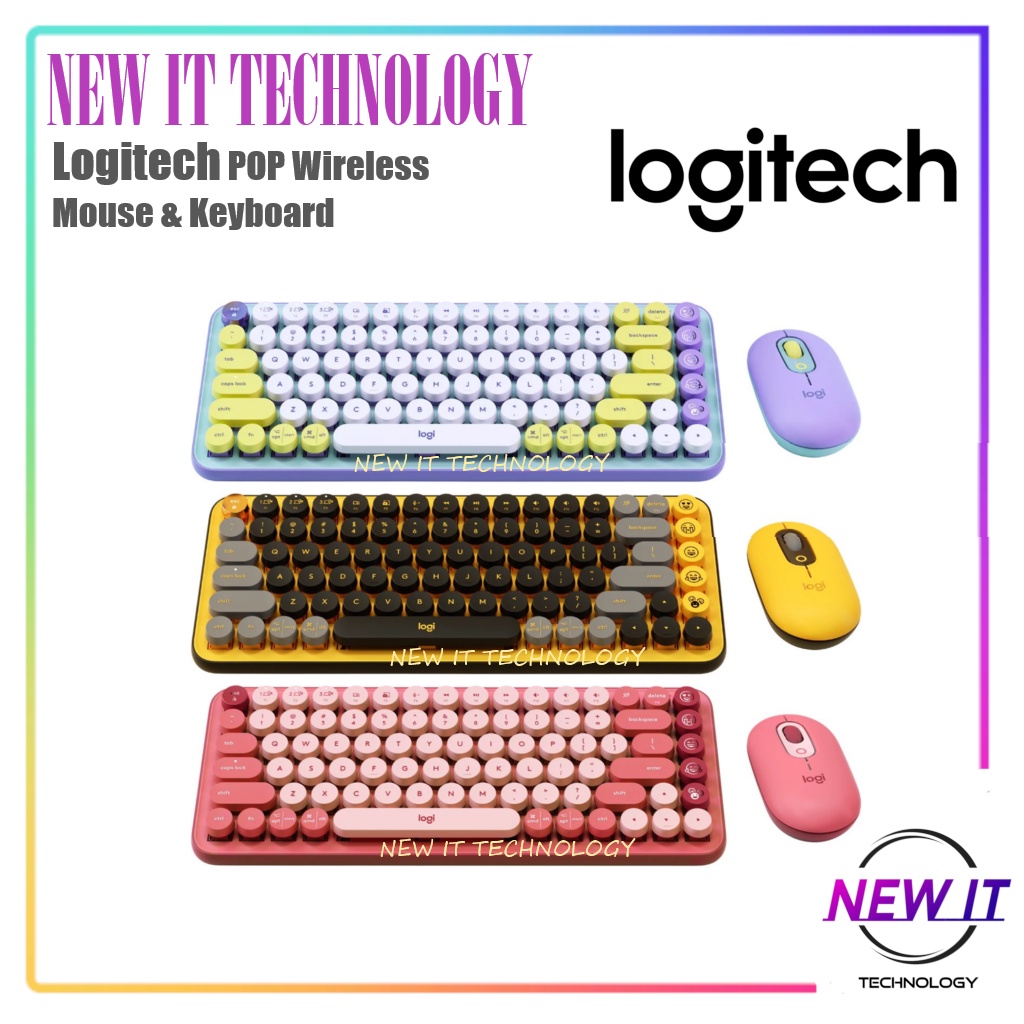Logitech POP Keys Mechanical Wireless Keyboard & Mouse Customisable ...