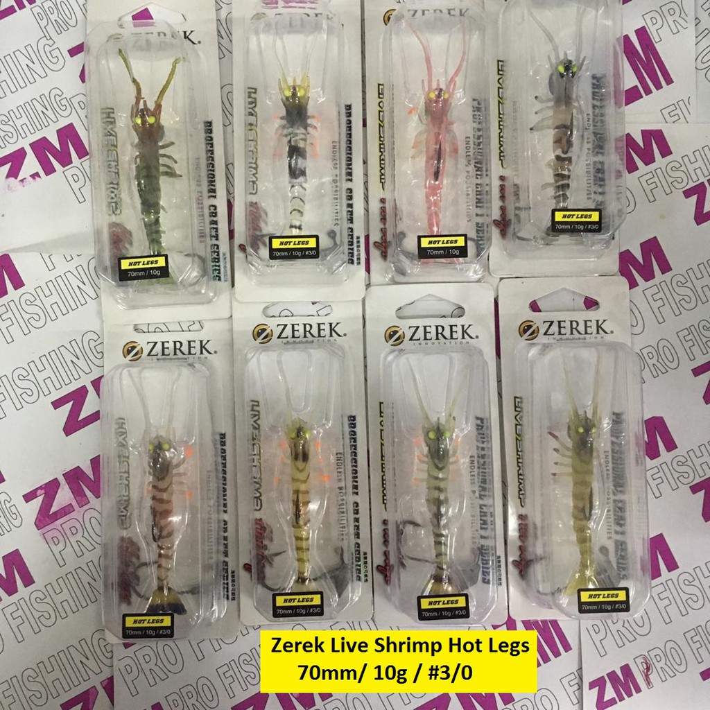 70mm / 10g Zerek Live Shrimp Hot Legs Fishing Lure | Shopee Singapore