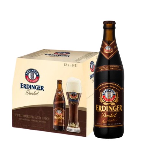 Erdinger Quart Dark Beer 500ml x 12 bottles (BBD: Jul 2025) | Shopee ...