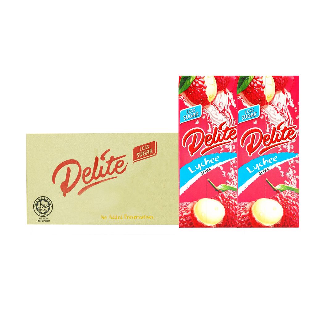 DELITE Less Sugar Lychee Drink (6s x 4 x 250ml) - Halal | Shopee Singapore