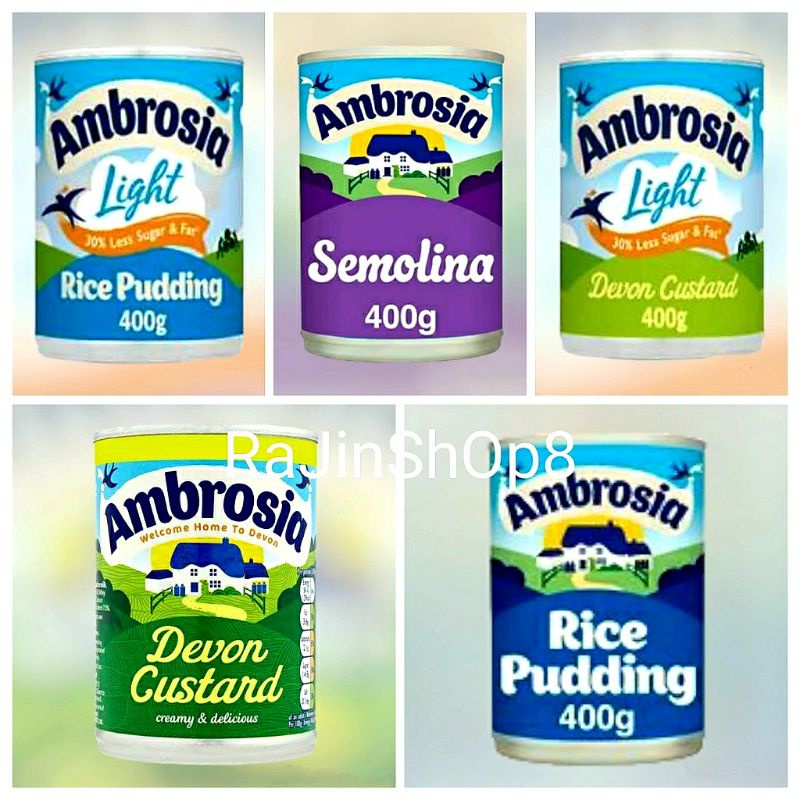 AMBROSIA - Devon Custard / Low Fat Devon Custard / Creamed Rice Pudding ...