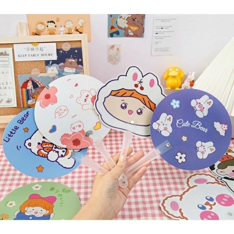 Hand-held Round Plastic Fan (Choose Sample In The Last 3 Photos ...