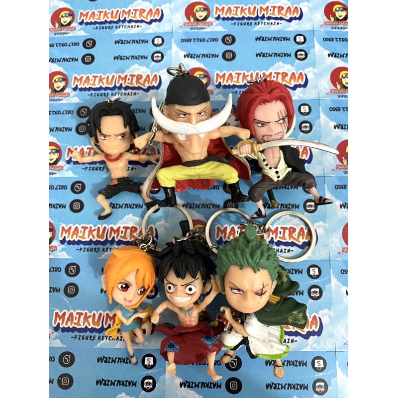 GANTUNGAN Figure Keychain/One Piece Anime Keychain Luffy Zorro Nami ...