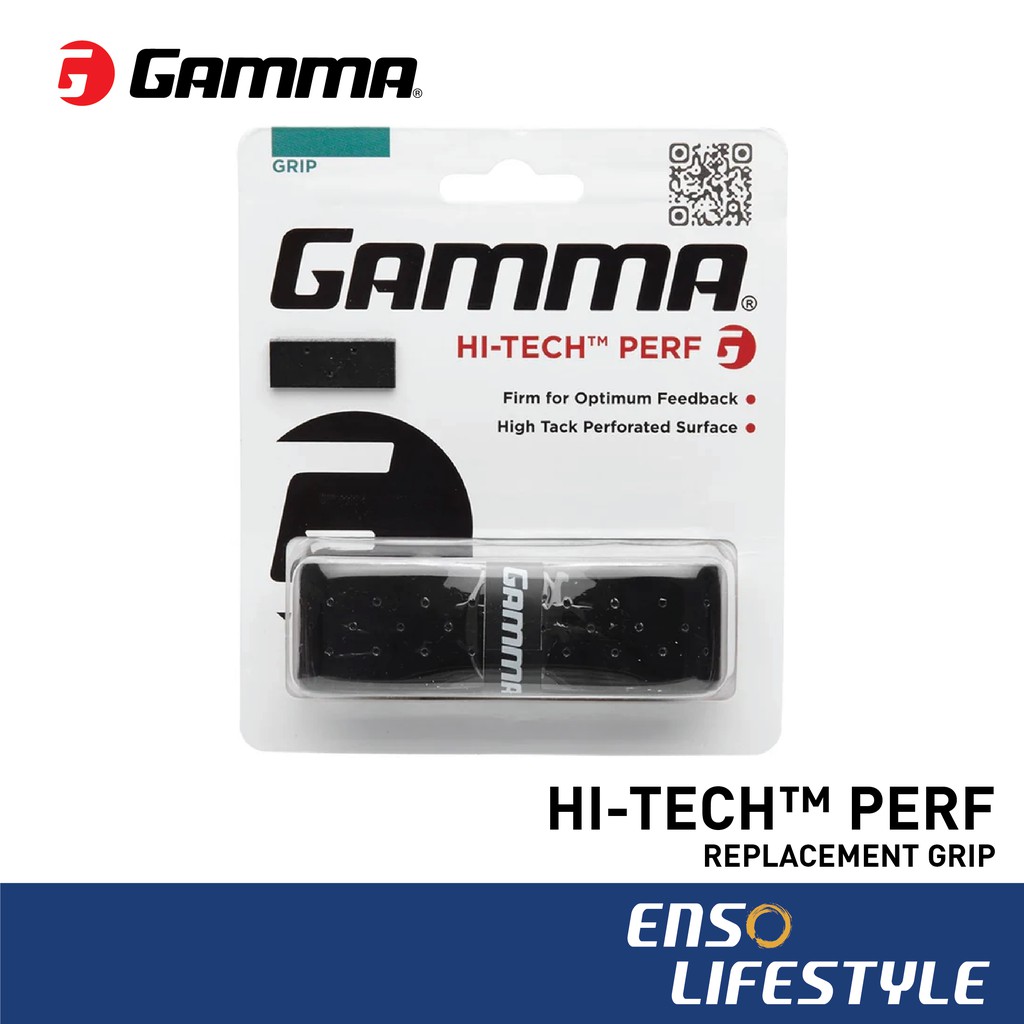 GAMMA Tennis Replacement Grip - Hi-Tech Perforated [Enso Lifestyle ...