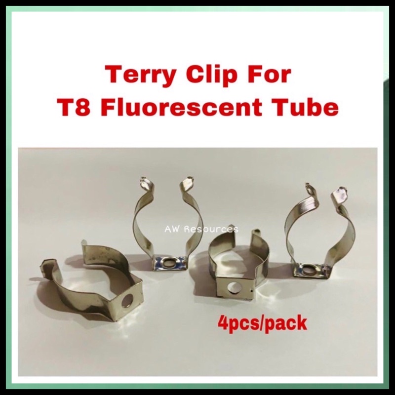 U Clips Holder for T8 Fluorescent Lamp Bracket (4pcs/pack) | Shopee ...