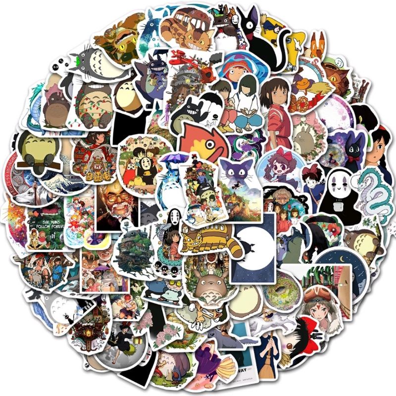 [SG] 10 Pcs Random Anime Waterproof Stickers Totoro/Spirited Away ...