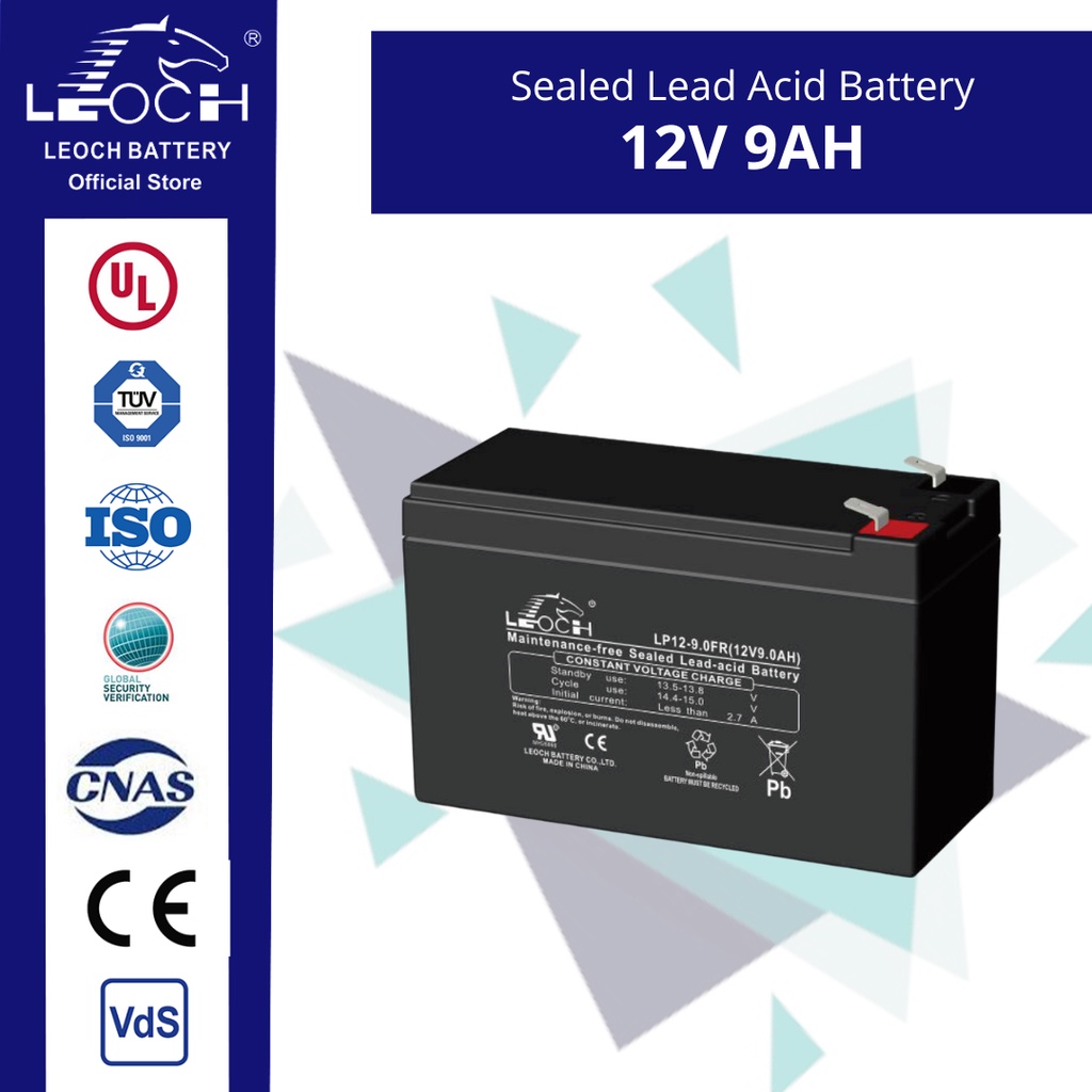 12V 9AH Leoch Sealed Lead Acid Battery LP12-9.0SL for general purpose ...