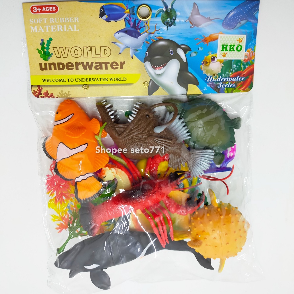 Alpower Nemo Anglerfish Bundle 9pcs Deep Sea Animals Toy Fish Antenna ...