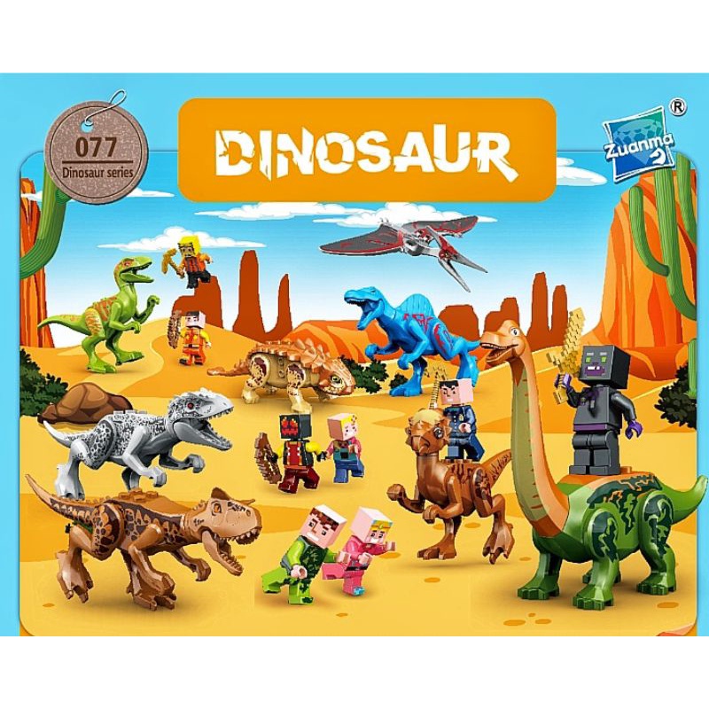 Minecraft dinosaur toys Dino toys minicraft Tyranosaurus stegosaurus ...